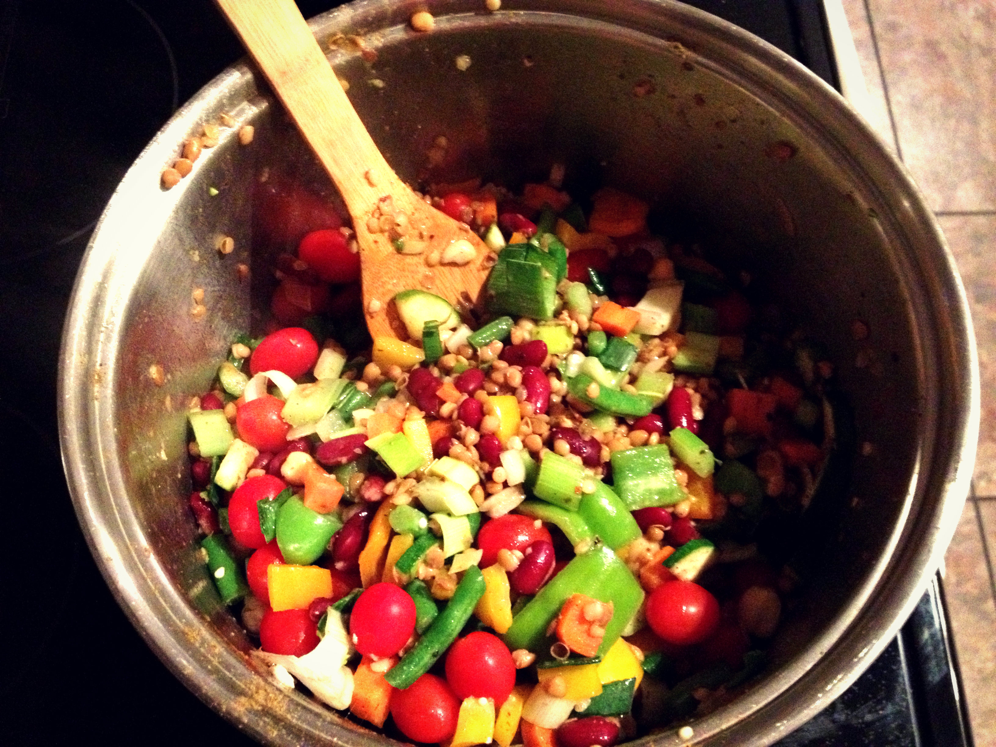veg chilie mixin in pot - AXFIT.COM