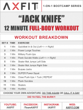 "Jack Knife" Boot Camp Training Ideas - Home Boot Camp Series - AXFIT.COM